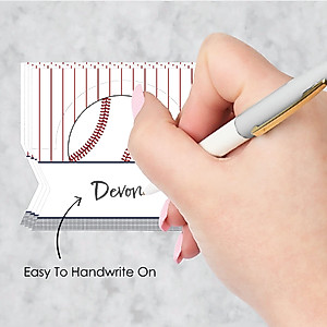 Big Dot of Happiness Batter Up - Baseball - Baby Shower or Birthday Party Tent Buffet Card - Table Setting Name Place Cards - Set of 24