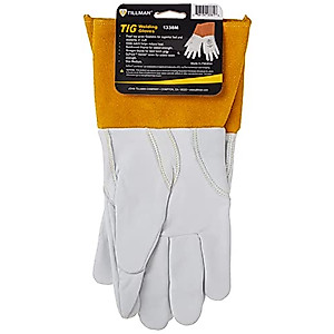 1338M Goatskin Tig Glove4 Cuff-Cd Medium by Tillman (1338 - MEDIUM), White