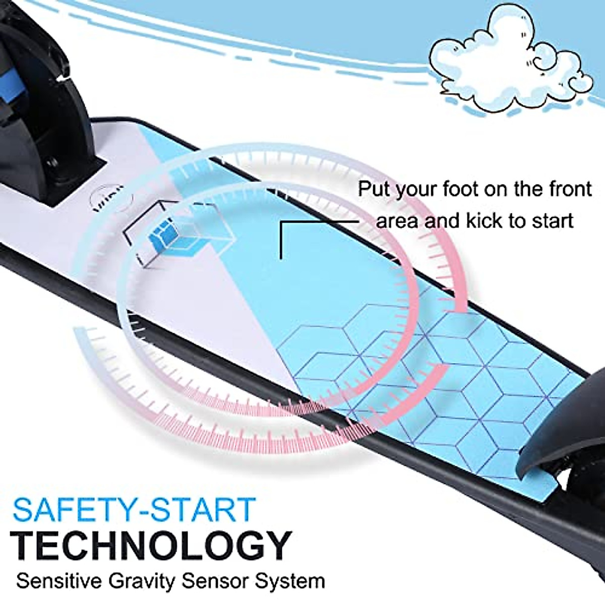 Electric Scooter, Electric Scooter for Kids Age of 6-14, Kick-Start Boost and Gravity Sensor Kids Electric Scooter, 5 Miles Range, LED Light-Up 5" Wheels UL Certified E-Scooter (Pink)