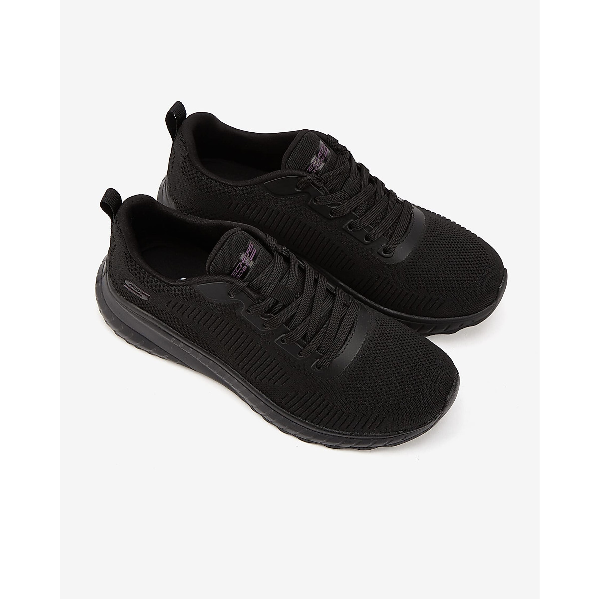 Skechers Women's Bobs Squad Chaos – Face Off Sneaker, Black/Black, 8.5 Wide