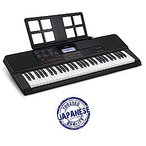 Casio CT-X700 61-Key Portable Keyboard and OnStage KS7190 Classic Single-X Keyboard Stand, Black