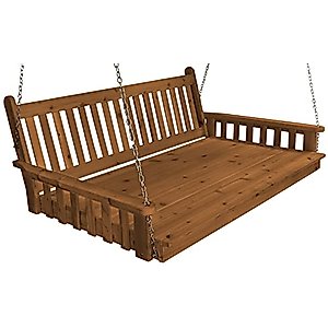 Pine 6' Traditional English Swingbed, Oak Stain