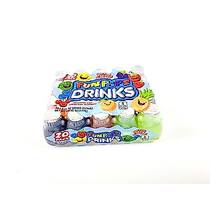 Fun Pops Kids Juice Drink Variety Pack, 6-Ounce 20-Pack, Less Than 1gm Sugar, Flavors Kids Love