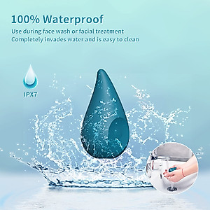 MaeDouy Mini Portable Water Drop Shape Facial & Eye Skin Care Tools - Personal Vibrating Handheld Massage Ball,for Improves Dark Circles,Eye Bags,and Fine Lines,Facial Skin Laxity and Aging-Dark Green