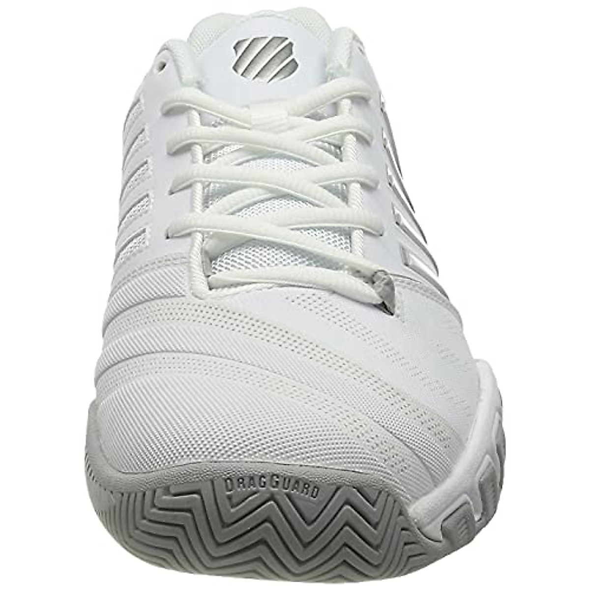 K-Swiss Women's Bigshot Light 4 Tennis Shoe, White/Highrise/Silver, 8 M