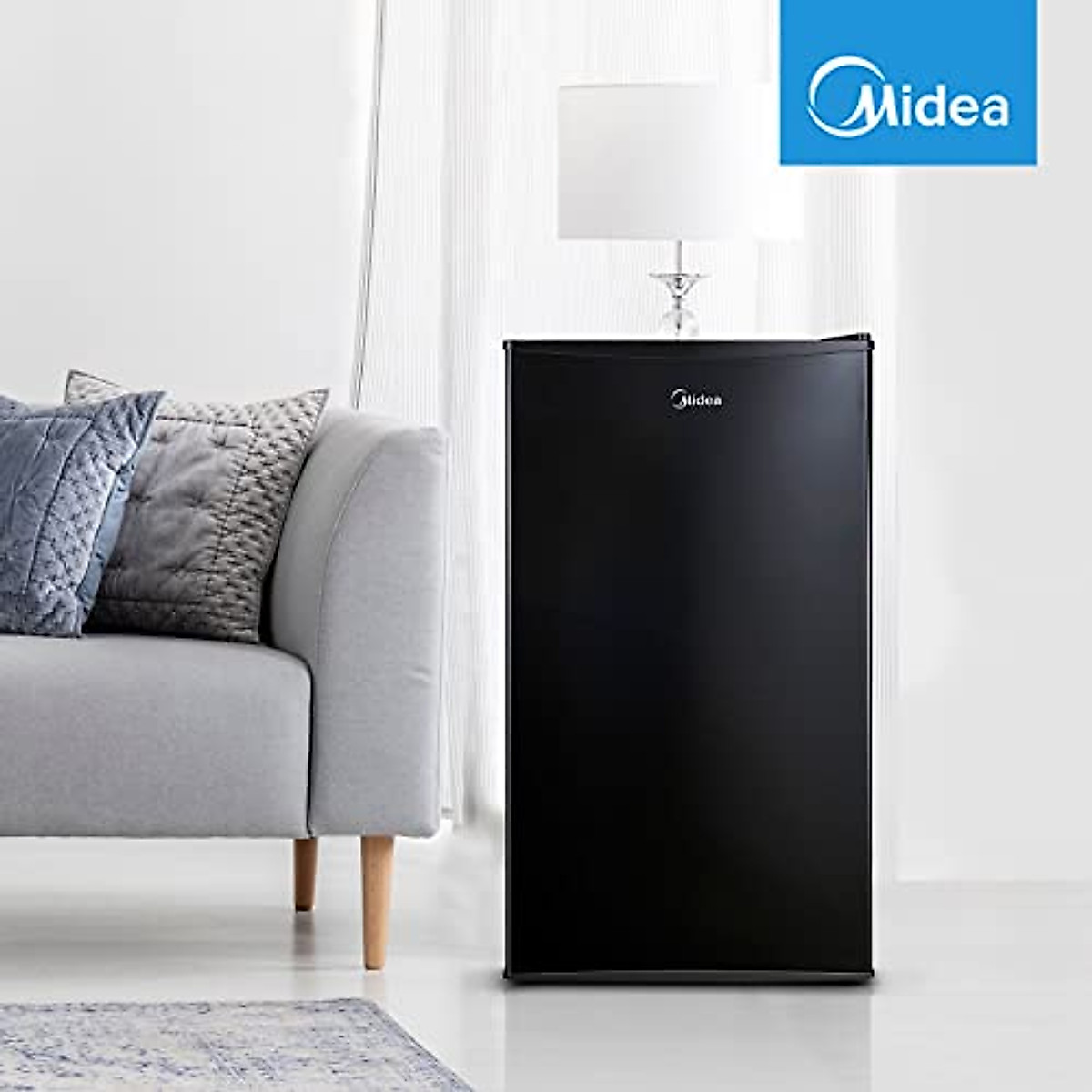 Midea WHS-121LB1 Refrigerator, 3.3 Cubic Feet, Black