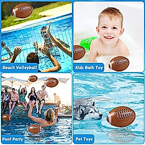 WELLVO Football Beach Balls 24 Pack 12" Beach Balls Party Favors Inflatable Beach Balls Bulk Summer Swimming Pool Beach Games Toys for Kids Sports Outdoor Activity Beach Party Decoration Supplies
