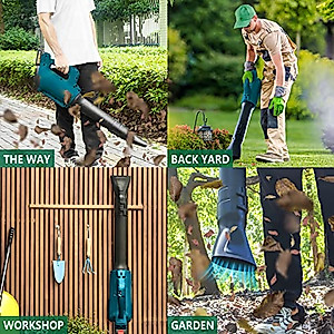 Brushless Leaf Blower Cordless, T TOVIA 120MPH 460CFM Electric Mini Handheld Leaf Blower, 21V Battery Powered Lightweight Blower with 13 Variable Speeds for Gutter, Patio, Jobsite, Yard, Tools Only