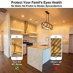 VITUNOV G8 LED Puck Light Bulbs, 3W Equivalent to 20W-25W Halogen Bulb, T4 JCD Type Bi-Pin Base, 120V Warm White 3000K G8 Bulbs for Under Cabinet, Counter Lighting, 6Pack