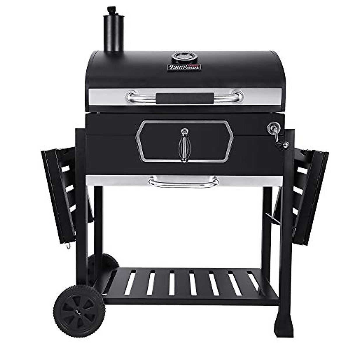 Royal Gourmet CD2030AN 30-Inch Charcoal Grill, Deluxe BBQ Smoker Picnic Camping Patio Backyard Cooking, Black