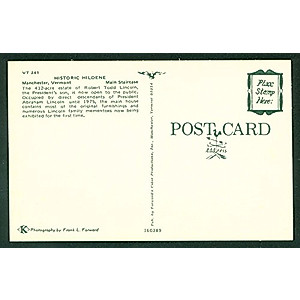 Hildene Historic Home Robert Todd Lincoln Main Staircase Vintage Postcard