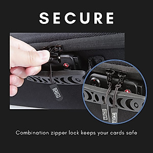 Card Titan Pro Toploader and One Touch Card Trading Card Storage Box with Zipper Lock - Sports Card Deck Box Fits Up to 400 Sleeved Pokemon Baseball Football Playing Cards or up to 80 Magnetic Cases