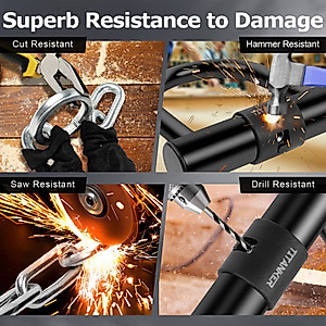 Titanker Motorcycle Chain Lock with U Lock, 4 Feet Heavy Duty Bike Chain Locks with 2 Keys, 12mm Thick Chain with 14mm Thick U Lock Anti-Theft Bike Lock for Bicycles, Motorbikes, Mopeds, Scooters