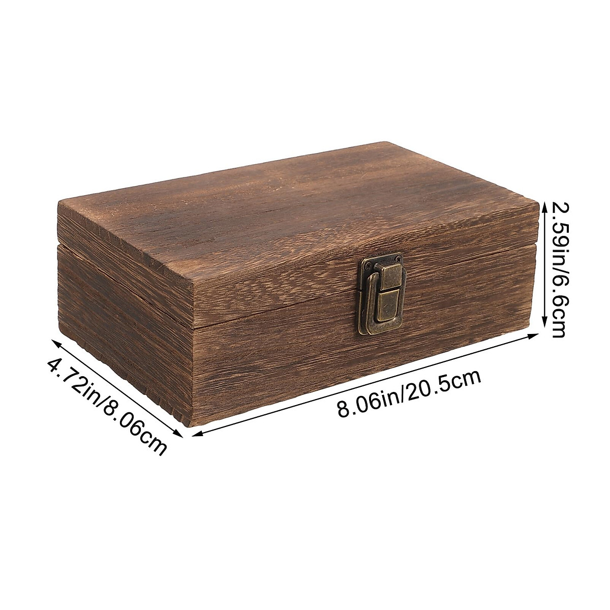 COHEALI Wooden Storage Box with Foam Liner Wax Seal Stamp Head Storage Box Wooden Coin Holder Jewelry Keepsake Chest Trinket Box for Earrings Necklace Bracelet