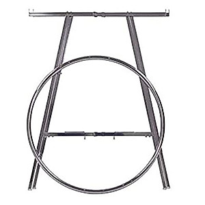 NAHANCO K50 36" Round Garment Rack, Adjustable Height, Folds for Easy Storage, Chrome