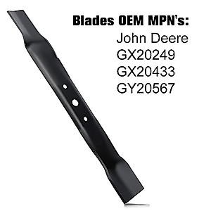 Grasscool L110 42 inch Mower Blades for John Deere L118 L111 L100 Scott's L1742 Sabre 42'' Cut Deck Mower Replace for GX20249 GX20433 GY20567