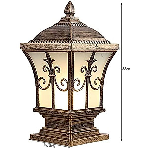 Outdoor garden lights Bonnik Fashion Outdoor Column Headlight Waterproof Pillar Lamp Fence Wall Sconce Exterior Landscape Lighting Fixture Lawn Pillar Lamp For Home Balcony Yard Villa Garden Pool Edge