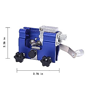 JEIKUYIA Chainsaw Sharpener, Hand-Cranked Chainsaw Sharpener Kit, Suitable for Various Chain Saws and Chainsaws, for Logging Workers, Garden Workers, with 3 Pcs Grinding Head (Large,Blue)