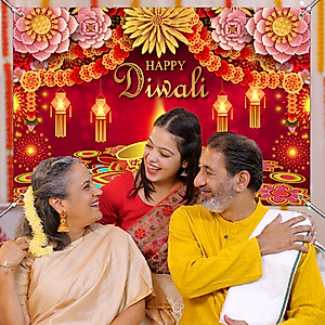 Diwali Backdrop, Happy Diwali Banner Festival of Lights Diwali Decorations Backdrop Diwali Banner of India Light Festival Diwali Celebration Party Supplies Diwali Decorations for Home