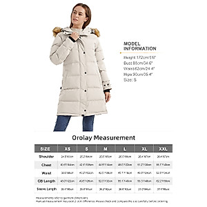 Orolay Women's Thickened Down Coat with Adjustable Hood Warm Winter Jacket Beige
