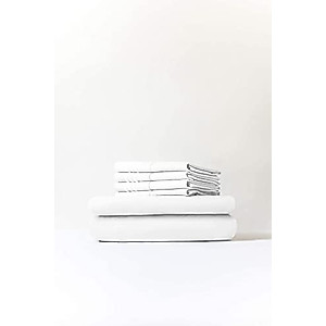 King Size Sheet Set - 6 Piece Set - Hotel Luxury Bed Sheets - Extra Soft - Deep Pockets - Easy Fit - Breathable & Cooling Sheets - Wrinkle Free - Comfy - White Bed Sheets - Kings Sheets -6 PC