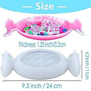 Tray Resin Mold, Large Candy Shaped Tray Silicone Mold, Epoxy Resin Casting Molds for Jewelry Storage Plate, Rolling Tray, Fruit Food Dish, Home Decoration