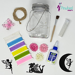 Arts and Crafts for Kids Ages 8-12: Fairy Jar Kit – Make Your Own Fairy Lantern Night Light – Birthday Gift for Girls - Crafts for Girls