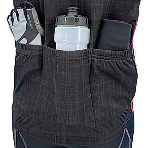 CORVARA BIKE WEAR Men's Bigfoot Cycling Short Sleeve Bike Jersey (Large) Black