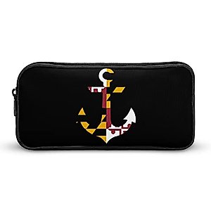 Maryland Anchor Pencil Case Stationery Pen Pouch Portable Makeup Storage Bag Organizer Gift