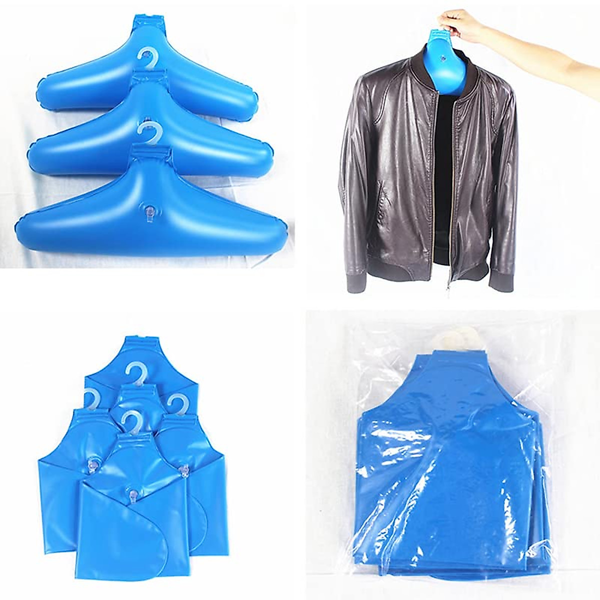 Inflatable Hanger Travel Outdoor Portable Folding Clothes Drying Rack with Hook Outdoor Clothes Hanger Rack Non-Slip Foldable Coat Holder for Home Car Camping Indoor Outdoor