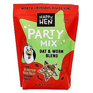 Happy Hen Treats Party Mix Mealworm and Oats, 2-Pound