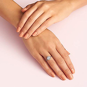 PANDORA Round Sparkle Halo Ring - Silver Ring for Women - Sterling Silver with Clear Cubic Zirconia - Gift for Her - Jewelry for Women with Gift Box - Size 4.5