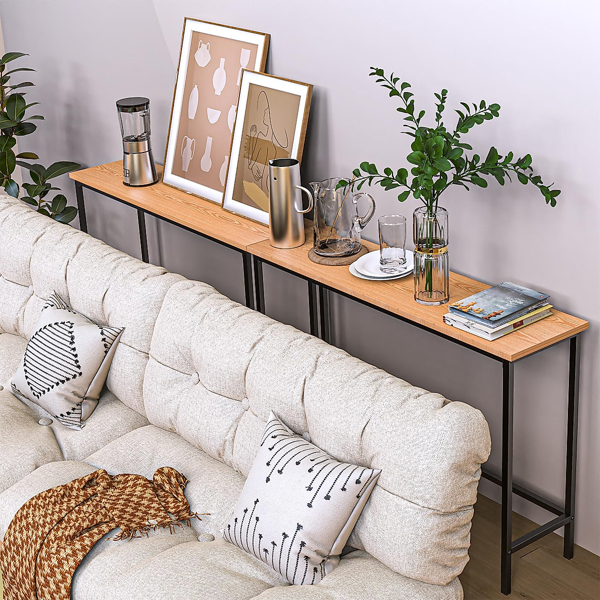 Our Modern Space 41" Entryway Table | Traditional Narrow Console Table or Thin Sofa Table | Narrow Display Table for Hallway, Bedroom, Foyer, Living Room