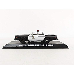Greenlight 1977 Dodge Monaco Metropolitan Police The Terminator (1984) Movie 1/43 Die-cast Model Car 86534, Black/White