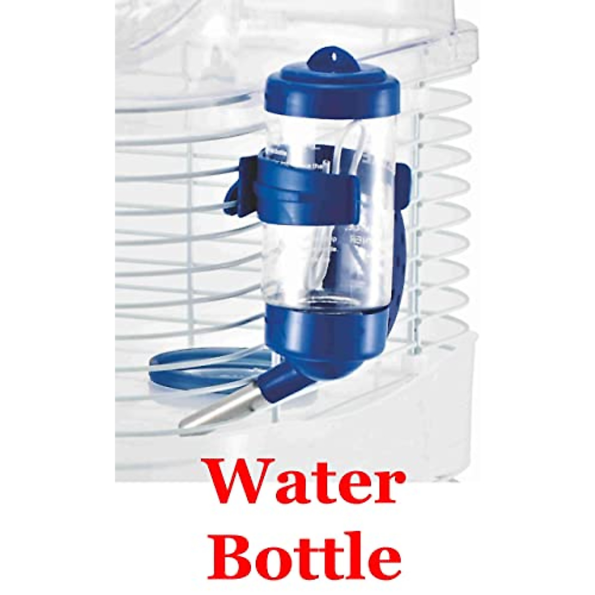 3-Solid Floor Levels Habitat Hamster Rodent Gerbil Mouse Mice Cage with Top Large Running Ball (Blue)