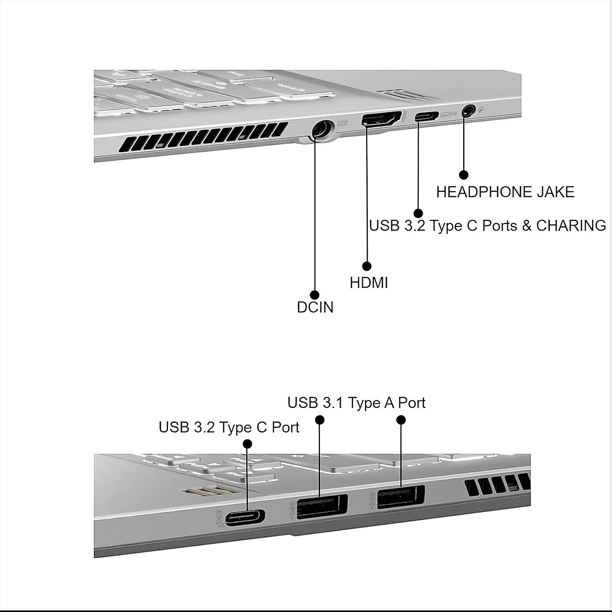 ASUS ROG Zephyrus 14 Gaming Laptop,14 inches FHD（1920x1080） 144Hz Display,16GB RAM,512GB SSD,AMD Ryzen 7 5800HS,NVIDIA GeForce RTX 3060,Backlit KB,Wi-Fi,HDMI,Win11,Moonlight White,W/GaLiMu