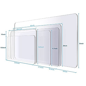 Clear Writing Desk Pad, Heat Resistant Waterproof PVC Round Edge Durable Desk Protect Mat, Anti-Static Writing Mat-24’’x17” Table Protector