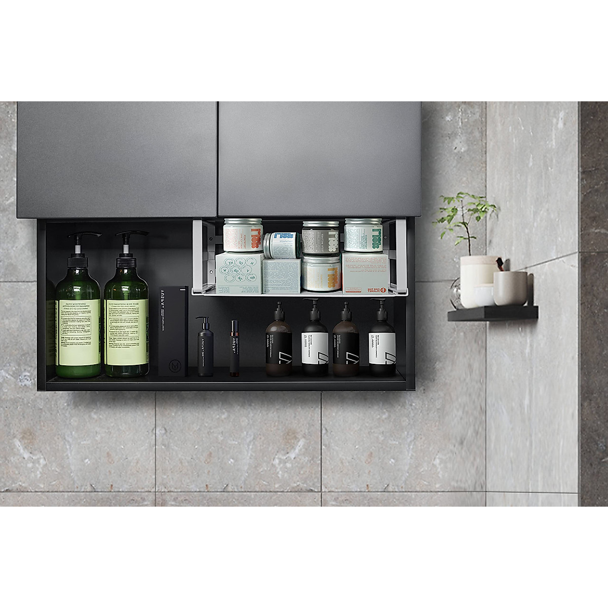 Nxconsu 2Pack Under Shelf Storage Cabinet Hanging Basket Organizer Under Pantry Storage Shelf Rack Holder for Kitchen Cupboard Desk Table Bookshelf Can Bottle Heavy Duty All Metal Slide-in White