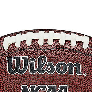 Wilson NCAA Supreme Composite Leather Football w/ Pump & Tee - Junior Size, Brown
