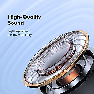 Bluetooth Earbuds, Doss Style N10 Bluetooth Neckband In-Ear Headphones with Clear Sound, 12H Playtime, IPX5 Sweatproof, Comfortable and Lightweight Wireless Earbuds for School, Indoor, Outdoor- Orange