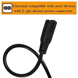 TV Power Cable Cord for Samsung 24" 32" 40" 43" 48" 49" 50" 55" 60" 65" 75" Inch LCD HD Smart 4K Curved TV UN55RU8000FXZA UN65RU7100FXZA UN43NU6900FXZA 6FT Replacement TV Power Charging Cord
