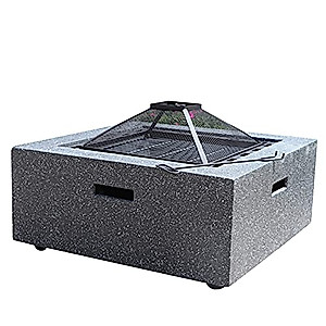 Fire Pits Outdoor Large BBQ Leisure Table On The Garden Terrace, Outdoor Cooking Fire Pit, Burning Fire Bowl, Multifunctional Heating Fireplace