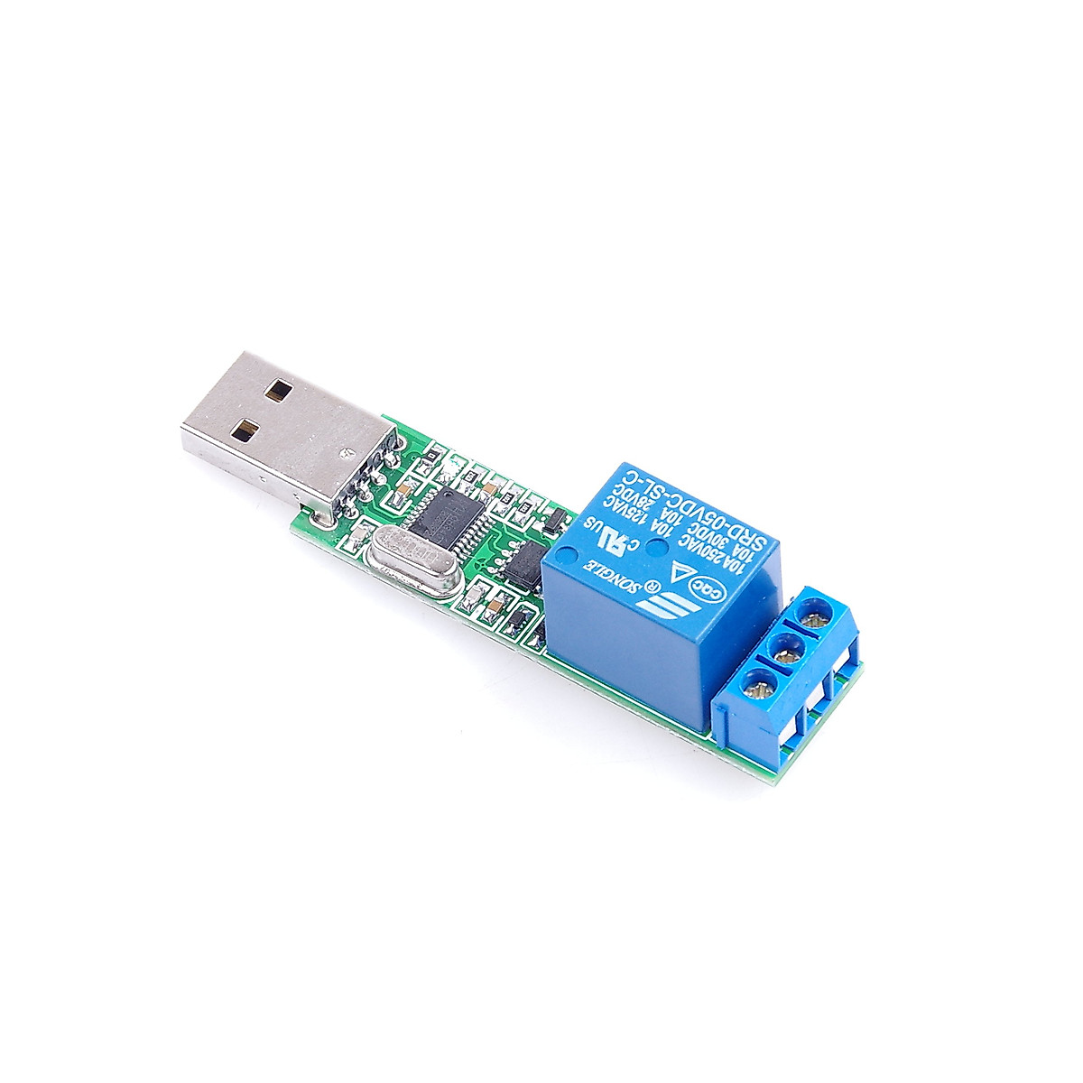 KNACRO 1-Channel CH340 5V Relay Module with Square USB Male Interface Plug and Play