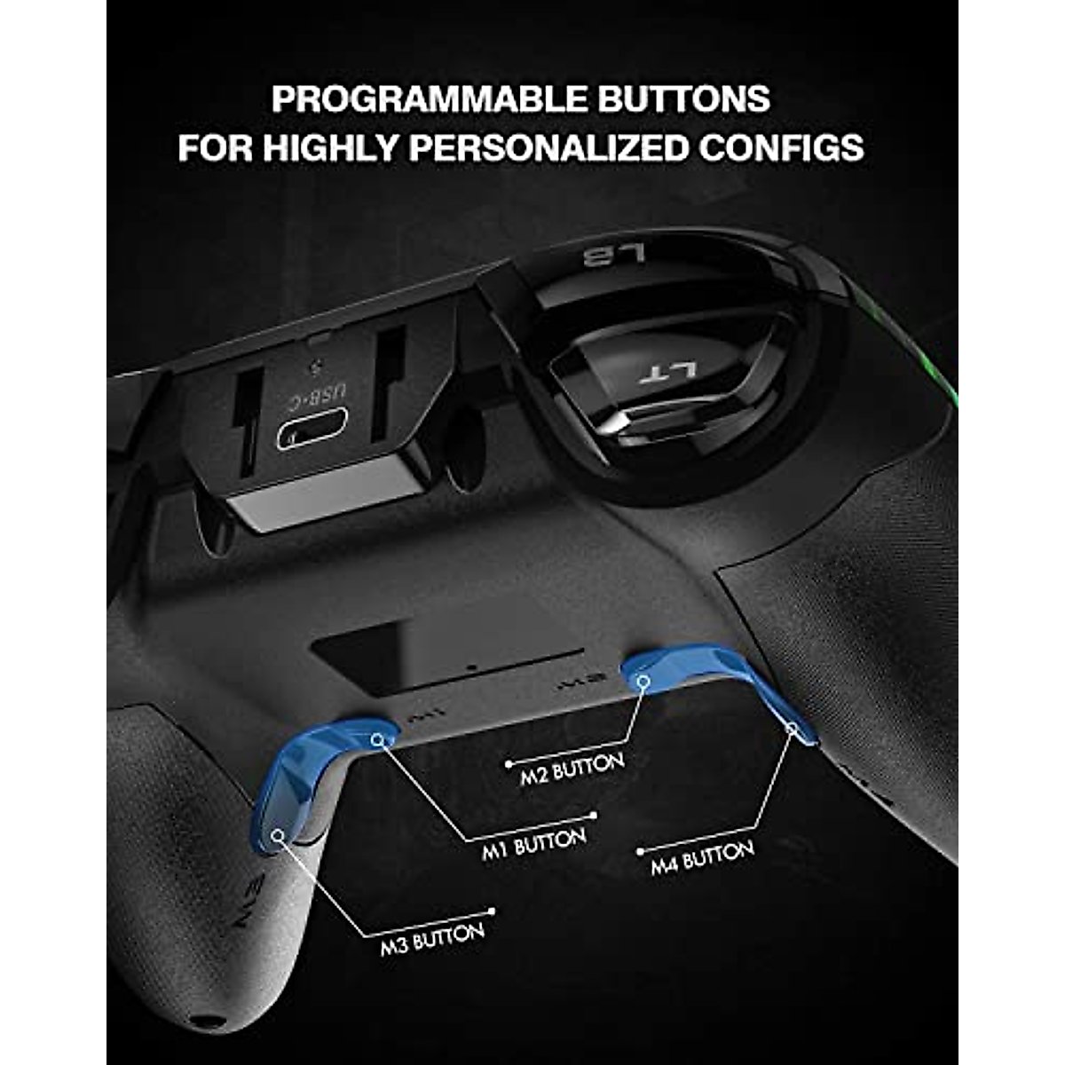 EasySMX Wireless PC Controller, Dual-Vibration Joystick Gamepad Computer Gaming Controller for PC Windows 7/8/10/11/12, Steam, PS3, Switch and Android- Black