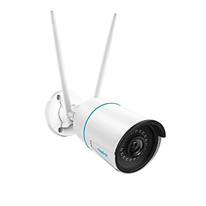 Reolink Plug-in Outdoor WiFi Security Camera, 5MP HD Dual Band Wired Wi-Fi Camera for Home Security-2.4/5 Ghz, Smart Person/Vehicle Alerts, Motion Detection, Night Vision, IP66 Waterproof, RLC-510WA
