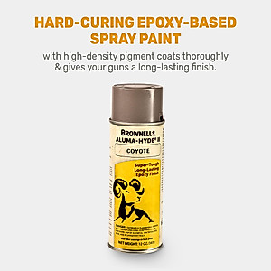 Brownells Aluma-Hyde II Epoxy Based Firearm Finish Spray Coating Protection Paint, Aerosol Can, 12 oz. (340g) Coyote