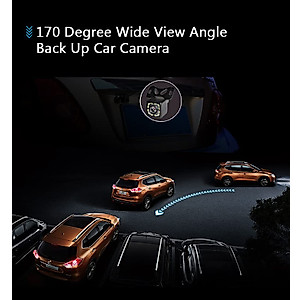 HUWUFUN Backup Camera for Car,Rear View Camera Front View Upgrade 12 LED Night Vision Waterproof Reverse 170° Wide Rearview Angel with Mount Bracket Universal Fits,SUV,Trucks,RV,Van