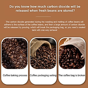 Airtight Coffee Canister, Stainless Steel Canister Coffee Storage Container with Airtight Lid Date Tracker and Measuring Spoon Coffee Grounds and Beans Container Coffee Jar for Beans Ground Tea(1.5L)