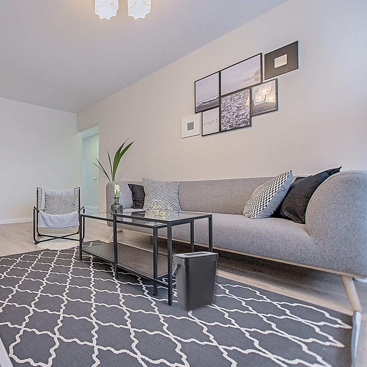 1pc Wall-Mounted Trash Can Kitchen Garbage Can Waste Paper Basket Covered Waste Container Garbage Recycling Container Kitchen Waste Container Waste Bin Plastic Garbage Can