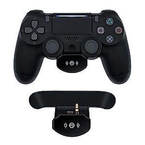Mcbazel Back Button Attachment with OLED Display for PS4 Controller, Programmable Button Triggers with 3.5MM Audio Jack, Gaming Stuff Accessories for PS4 Controllers - Black